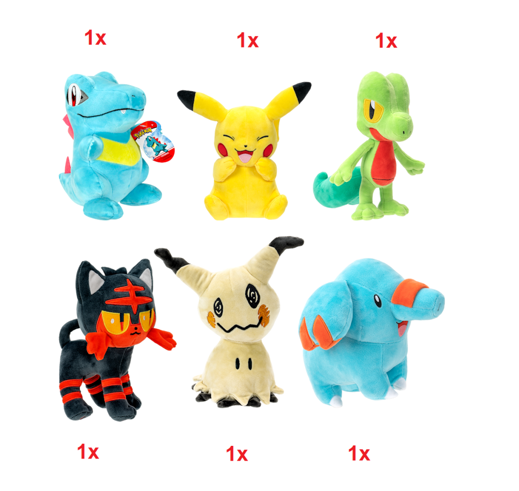 POKEMON - Plush 8 Inch Wave 15 - Display 6 Pcs : ShopForGeek.com: Plush ...
