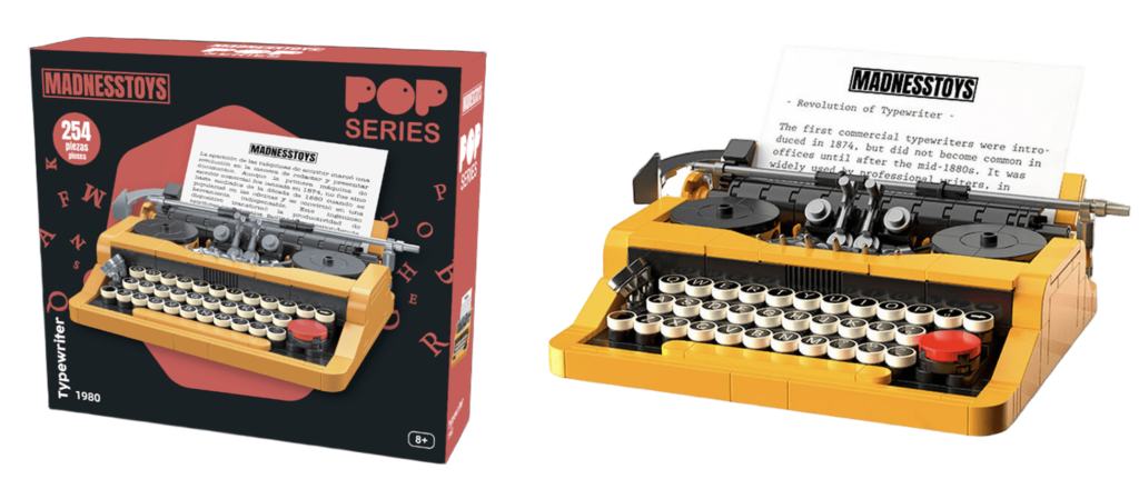 POP SERIES - Construction Kit - 1980 Typewriter - 254pc : ShopForGeek ...