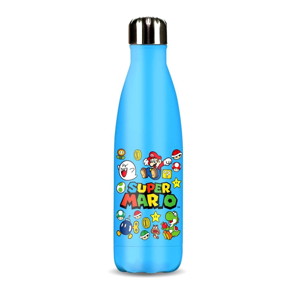 SUPER MARIO - Logo - Aluminium Water Bottle 550ml : ShopForGeek.com ...