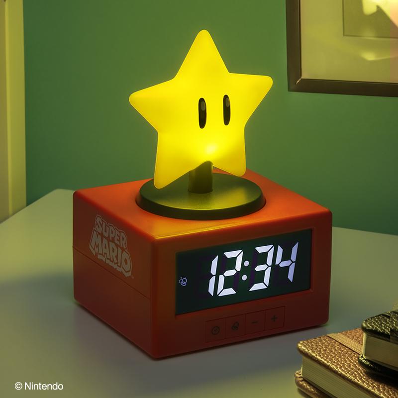 SUPER MARIO - Super Star - Icon Lamp Alarm Clock 4,7inch : ShopForGeek ...