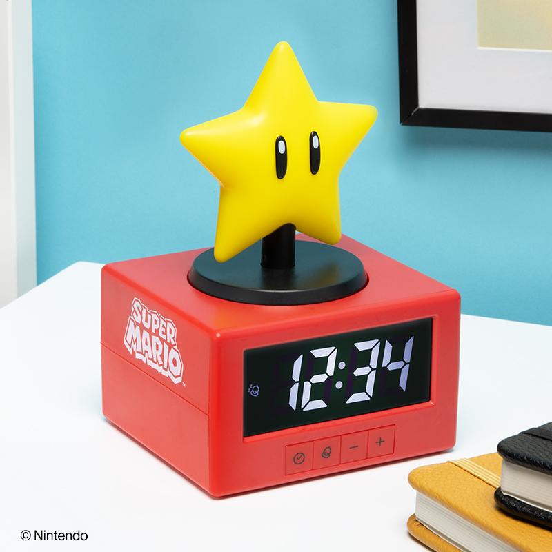 SUPER MARIO - Super Star - Icon Lamp Alarm Clock 4,7inch : ShopForGeek ...