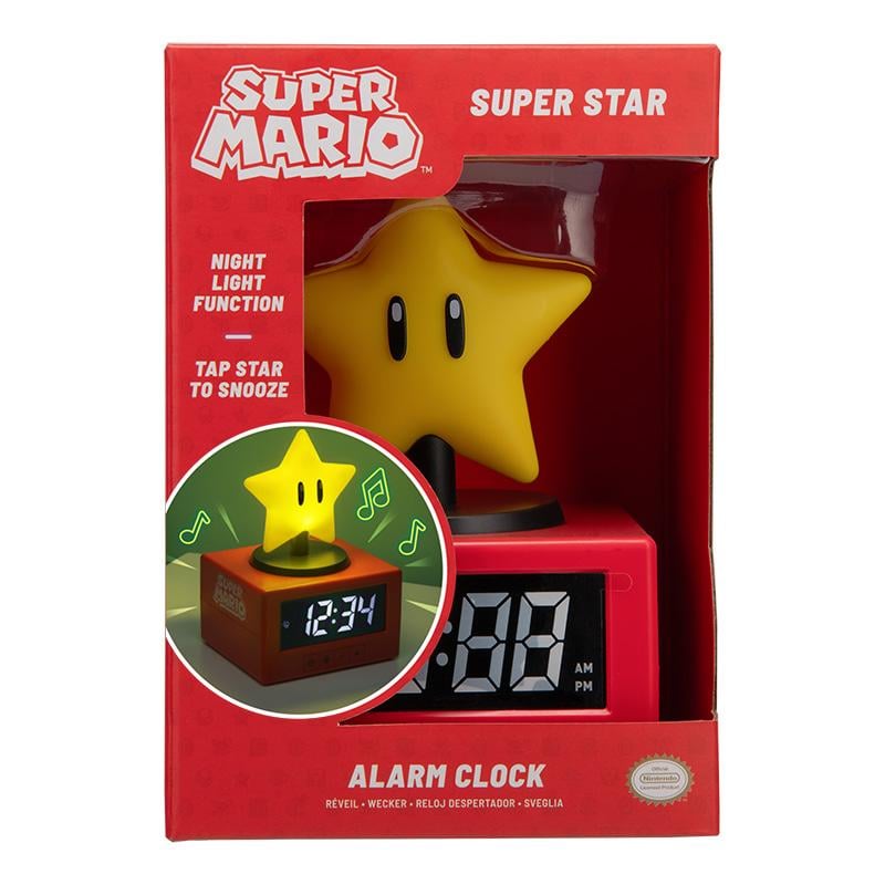SUPER MARIO - Super Star - Icon Lamp Alarm Clock 4,7inch : ShopForGeek ...