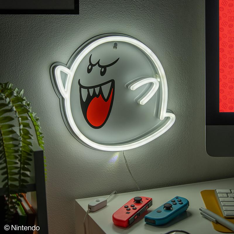 SUPER MARIO - Boo - Wall Mountable LED Neon Light 25cm : ShopForGeek ...