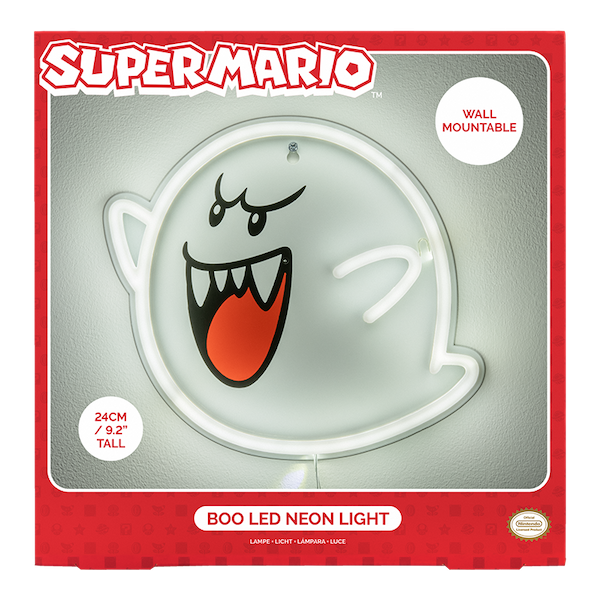 SUPER MARIO - Boo - Wall Mountable LED Neon Light 25cm : ShopForGeek ...