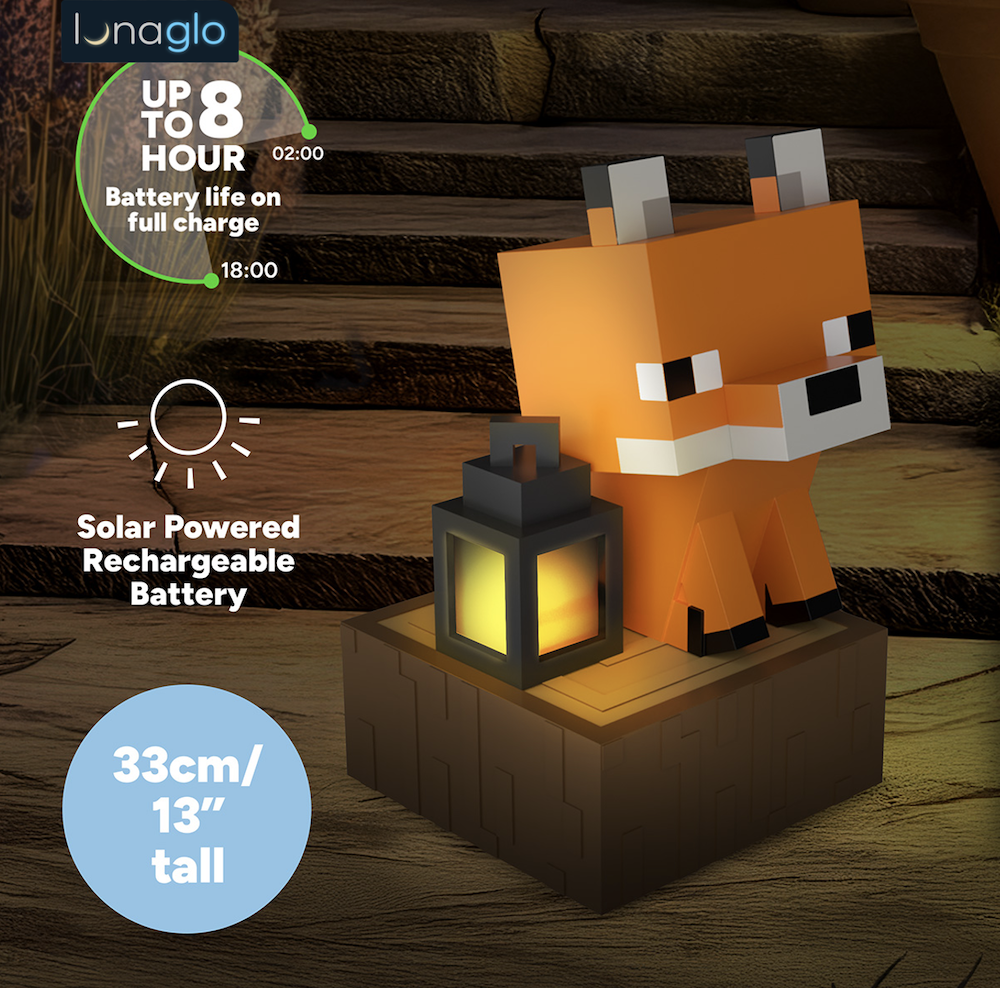 MINECRAFT - Fox - 'LunaGlo' Outdoor Solar Light 33cm : ShopForGeek.com ...