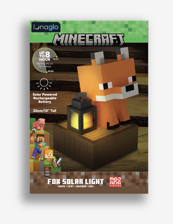 MINECRAFT - Fox - 'LunaGlo' Outdoor Solar Light 33cm : ShopForGeek.com ...