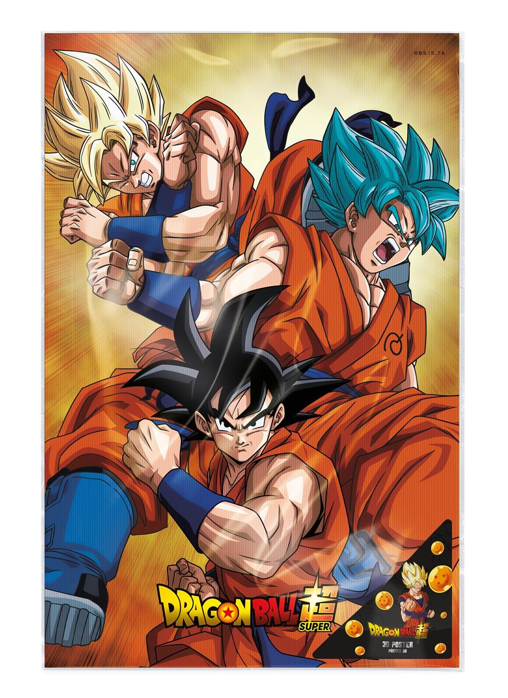 DRAGON BALL SUPER - Goku Evolution - Poster 3D - 58x38cm : ShopForGeek ...