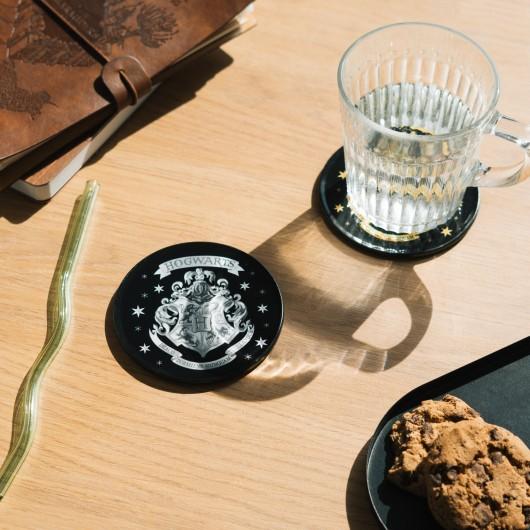 HARRY POTTER - Hogwarts - Set of 2 Coasters : ShopForGeek.com: Coaster ...