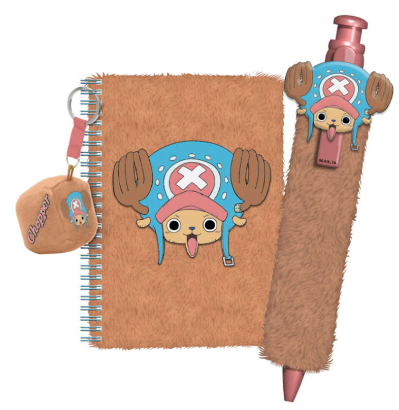 ONE PIECE - Chooper - Fuzzy Set - Notebook + Pen + Keychain ...