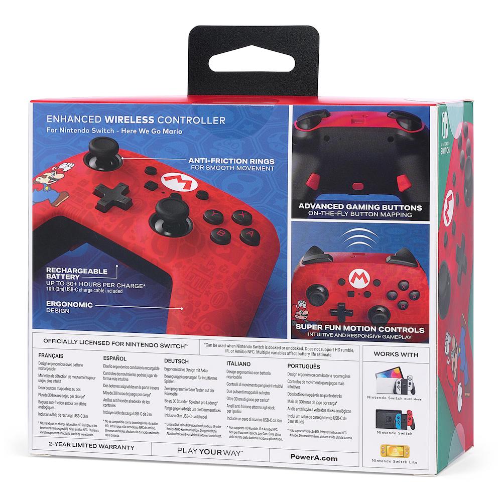 Wireless Enhanced Controller Here We Go Mario - Nintendo Switch ...