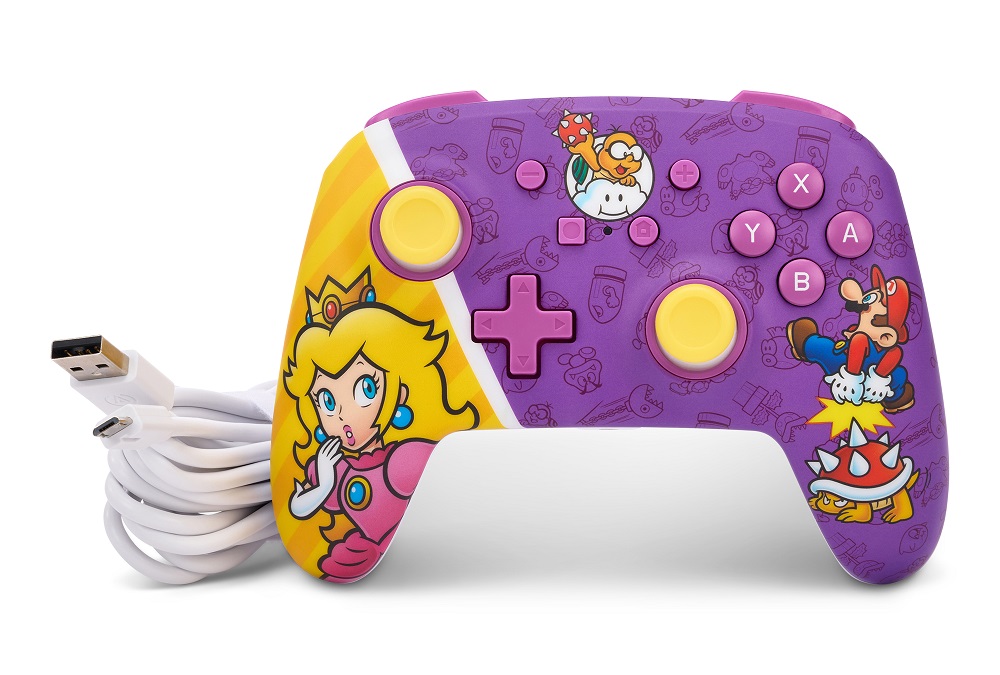 Wired Controller Nintendo Switch - Princess Peach Battle : ShopForGeek ...