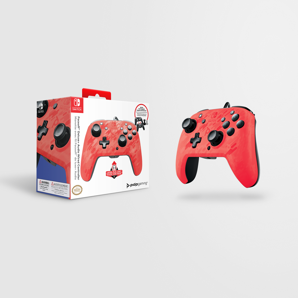 Official Deluxe+ Audio Wired Red Controller - Nintendo Switch ...