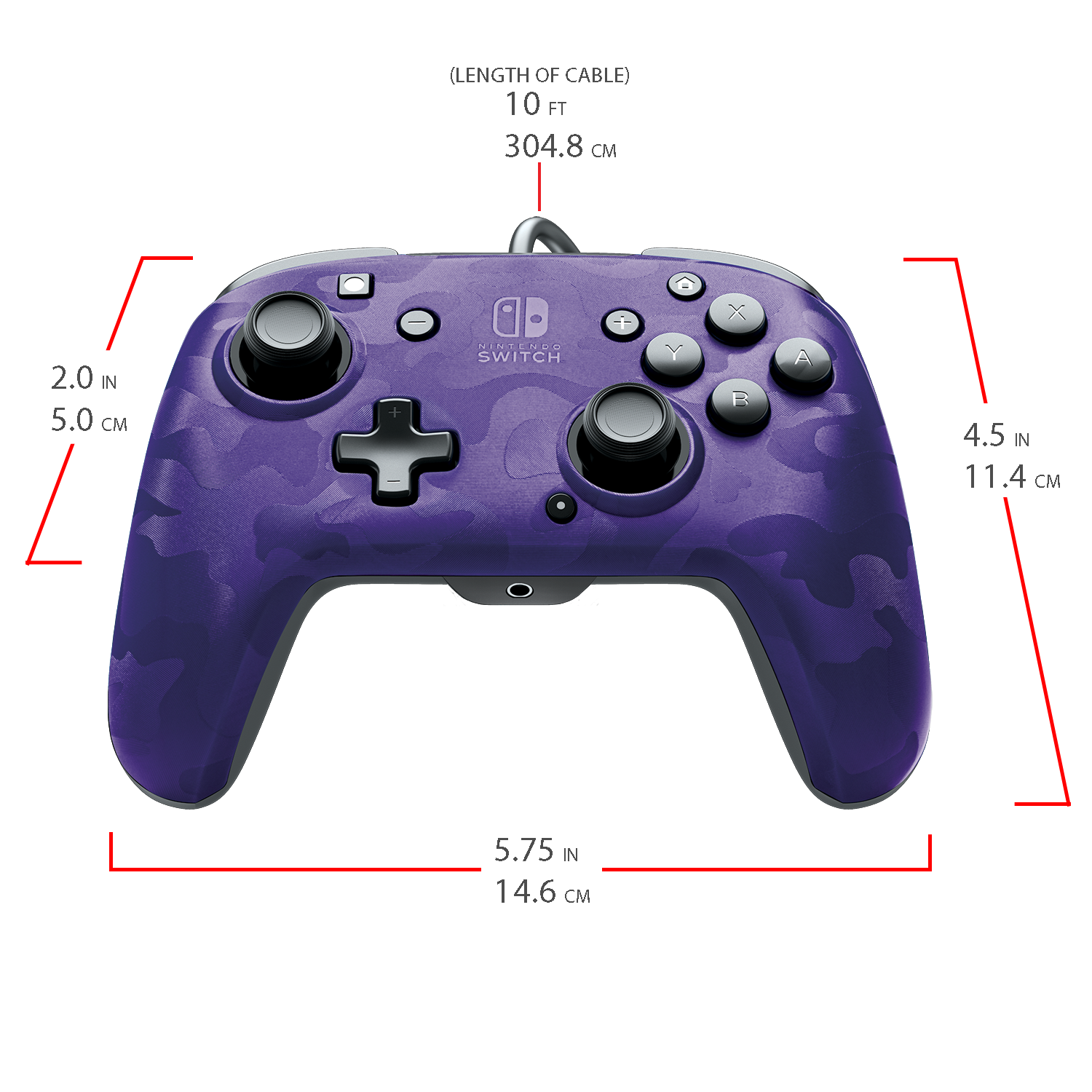 Official Deluxe+ Audio Wired Purple Controller - Nintendo Switch ...