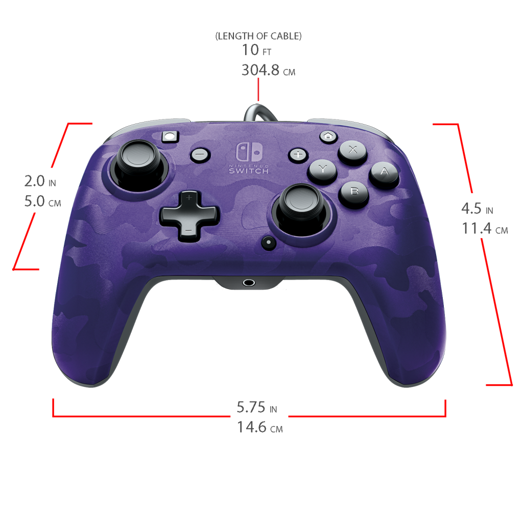 Official Deluxe+ Audio Wired Purple Controller - Nintendo Switch ...