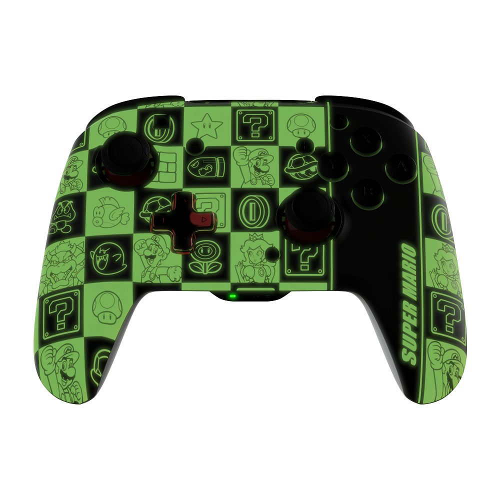 Official Wireless Deluxe Controller Nintendo Switch GLOW - Super Icons ...