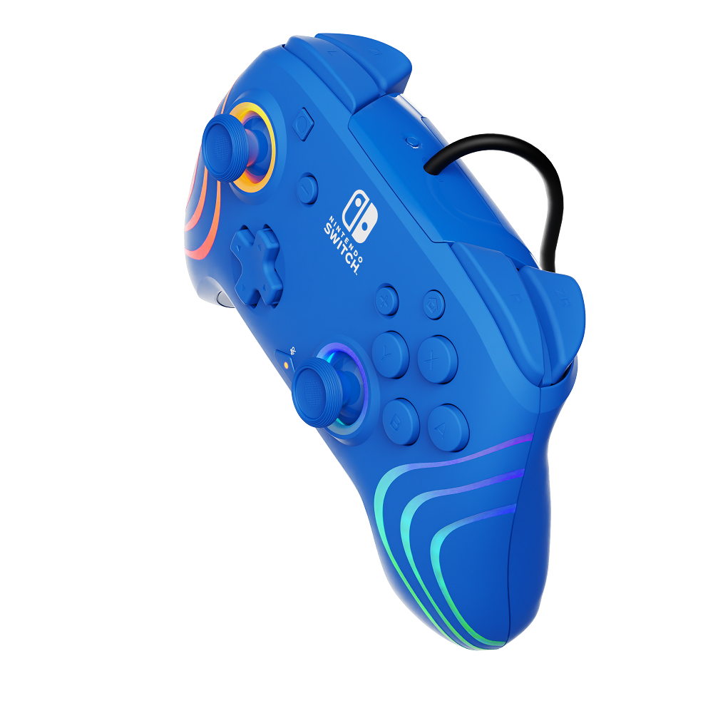 Official Switch Afterglow Wave Wired Controller - Blue : ShopForGeek ...