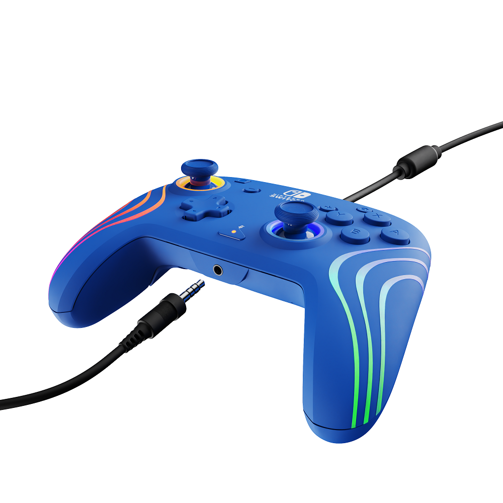Official Switch Afterglow Wave Wired Controller - Blue : ShopForGeek ...
