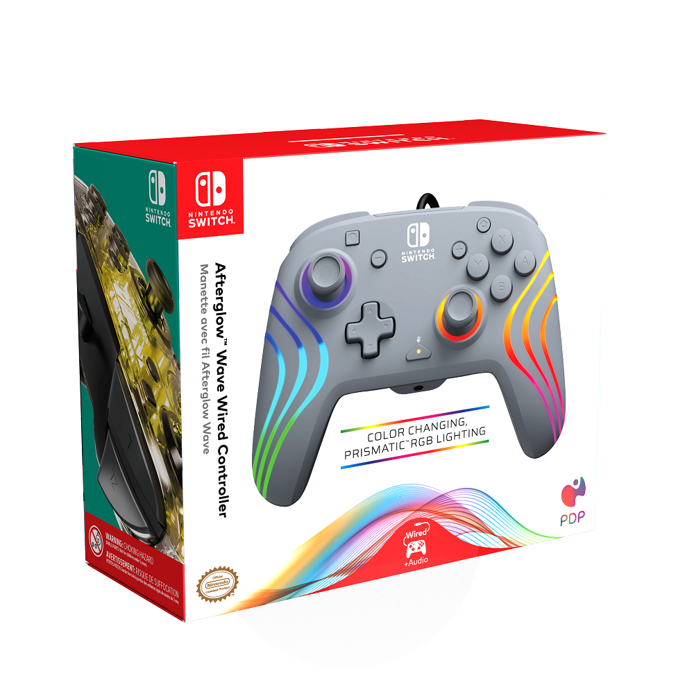 Official Switch Afterglow Wave Wired Controller - Grey : ShopForGeek ...