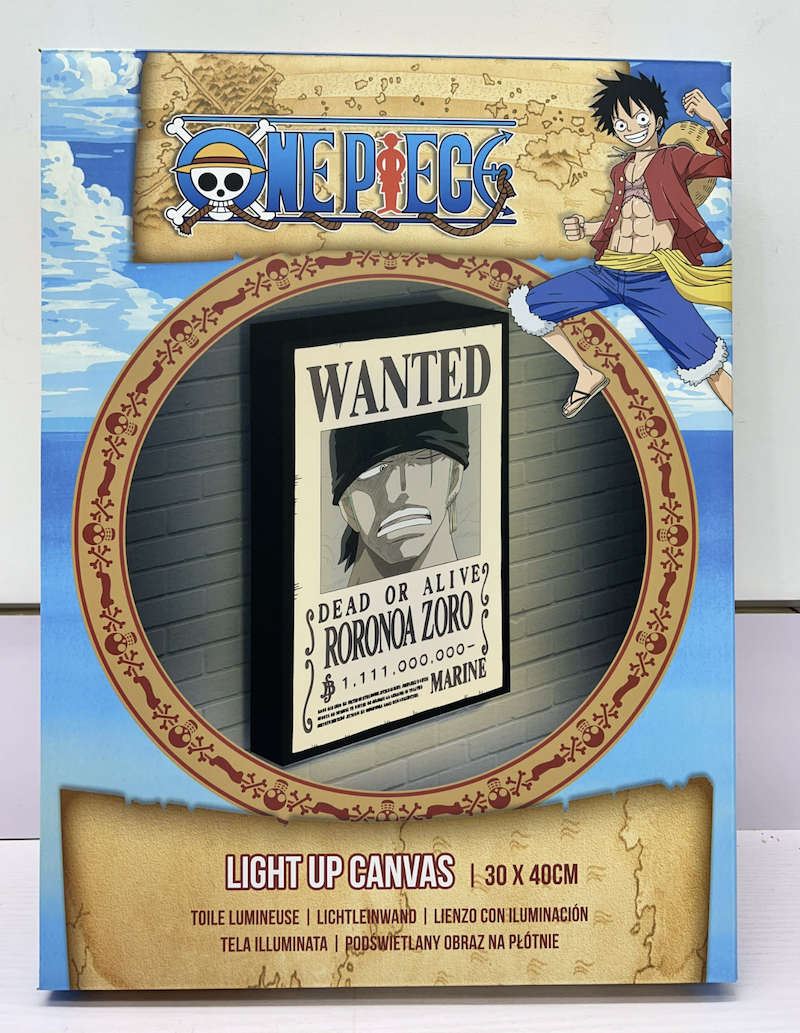 ONE PIECE - Zoro Wanted - Light Canvas 40X30 Cm : ShopForGeek.com ...